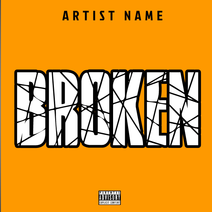 Copy of Orange Broken Mixtape Cover Album Cover | PosterMyWall