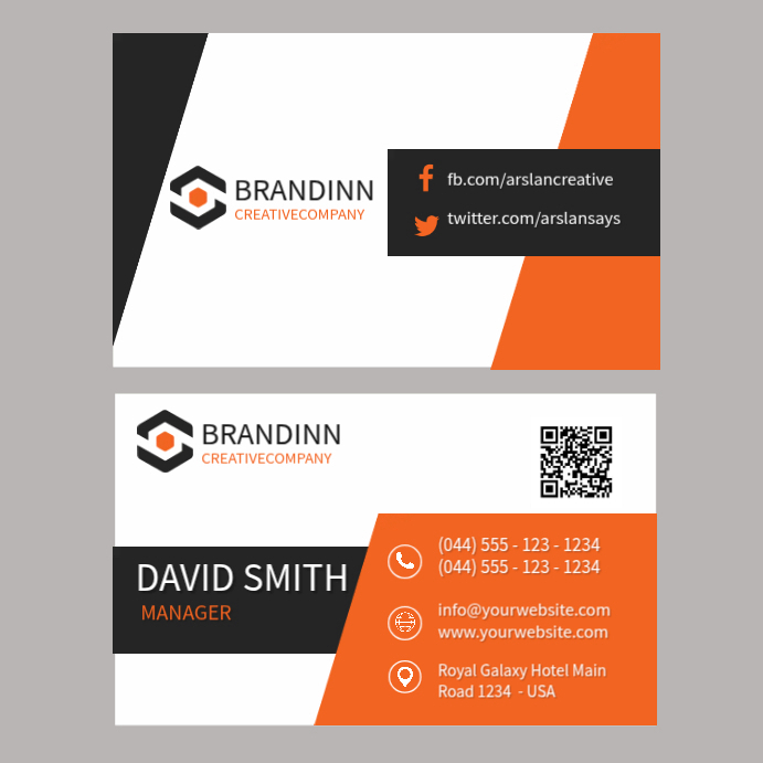 Copy of Orange Business Calling Card | PosterMyWall