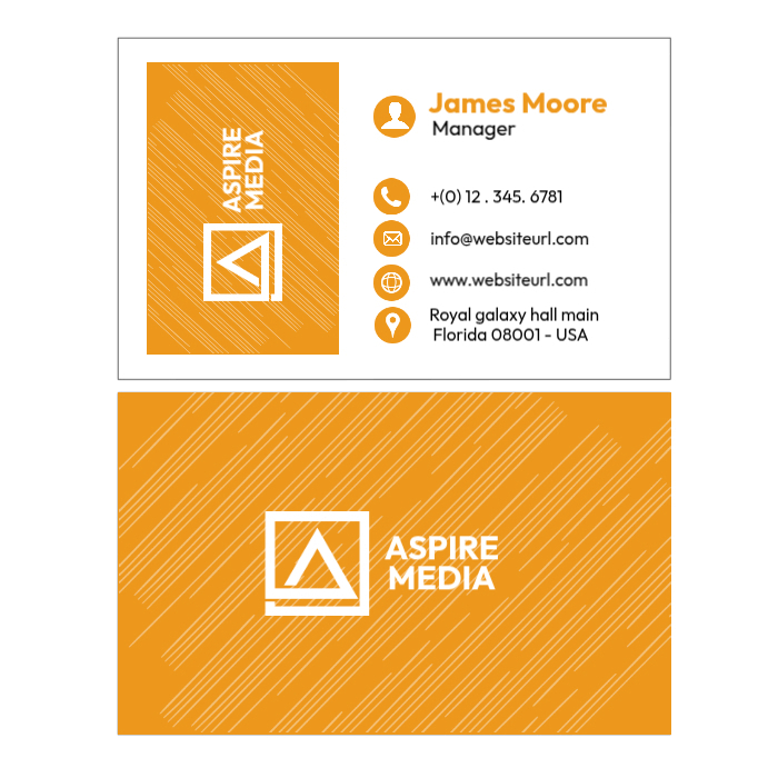Orange Business Calling Card Template | PosterMyWall
