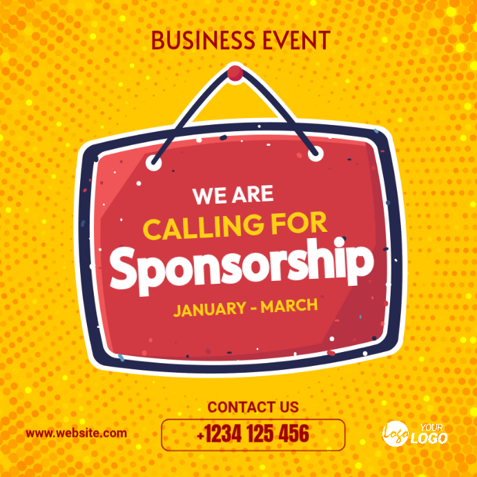 Orange Business Sponsorship Event Instagram Post Template | PosterMyWall