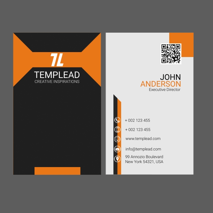 Orange Calling Card Template | PosterMyWall