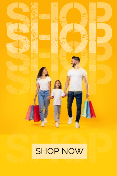 Orange Ceria Shop Now Poster Template | PosterMyWall