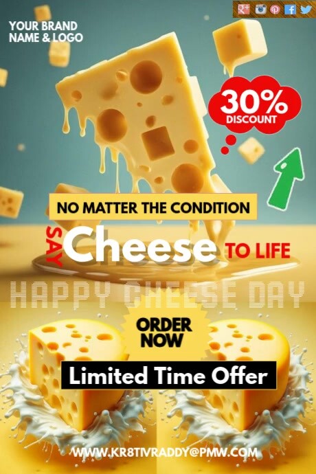 Copy of Orange Cheese Day Poster | PosterMyWall