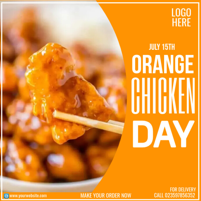 orange chicken day Template | PosterMyWall