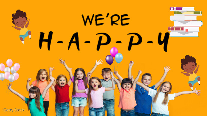 Orange Children Day Digital Display (16:9) Template | PosterMyWall