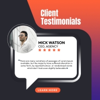 Orange Client Testimony Template | PosterMyWall