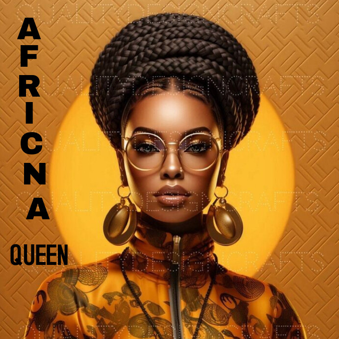 Orange Collage African Queen Instagram Post Templat | PosterMyWall