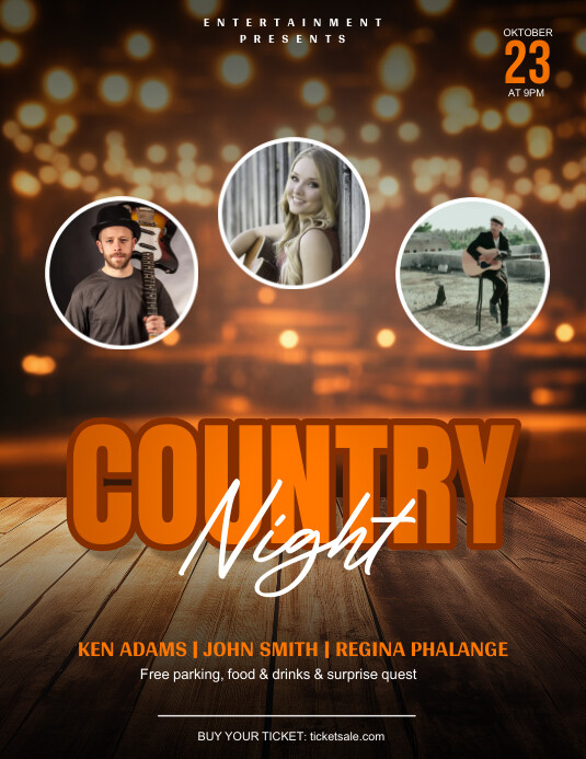 Orange Collage Country Music Concert Flyer (u Template | PosterMyWall