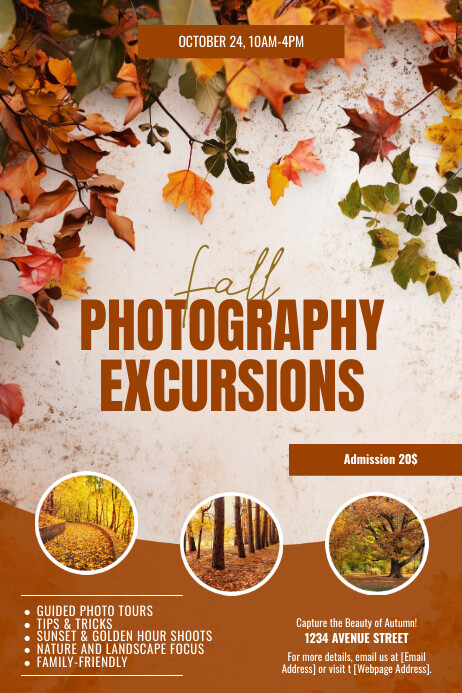 Copy of Orange Collage Fall Photography Excursion Pos | PosterMyWall