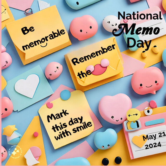 Orange Collage National Memo Day Instagram Po Template | PosterMyWall