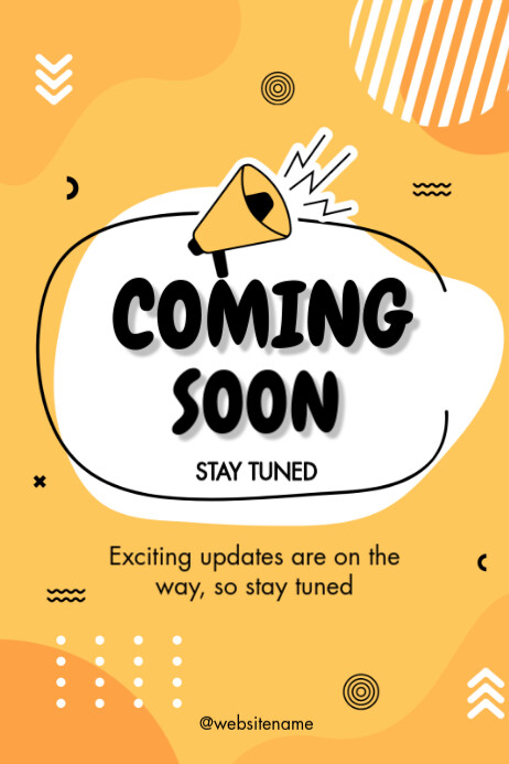 Orange Coming Soon Poster Template | PosterMyWall