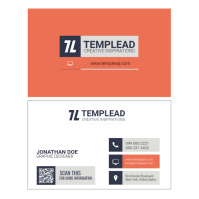 Orange Calling Card Template | PosterMyWall