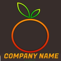 Orange business logo design template. | PosterMyWall