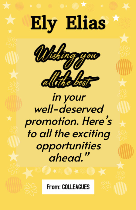 Orange Congratulations On Your Promotion Design Tabloid Template ...