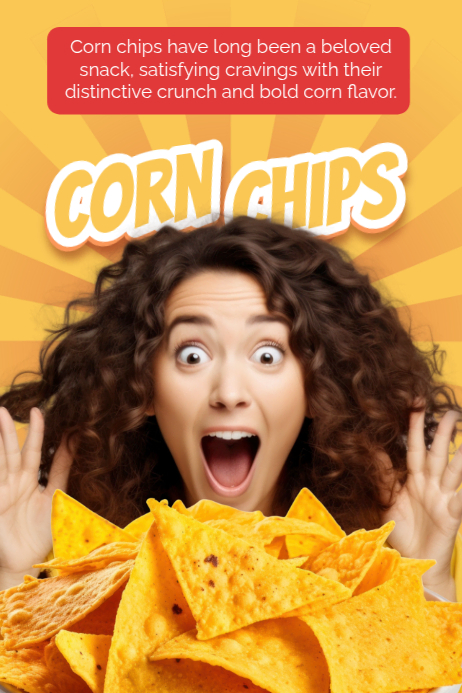 Orange Corn Chips Poster Template | PosterMyWall