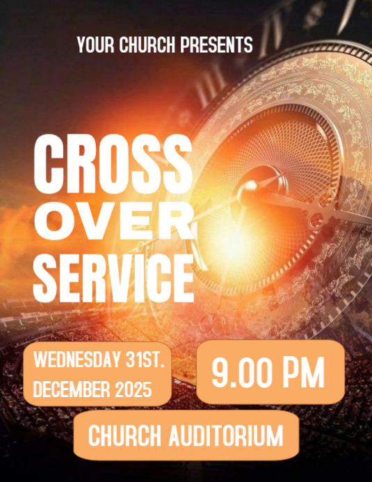 Orange Cross Over Service Flyer (us Letter) Template | PosterMyWall