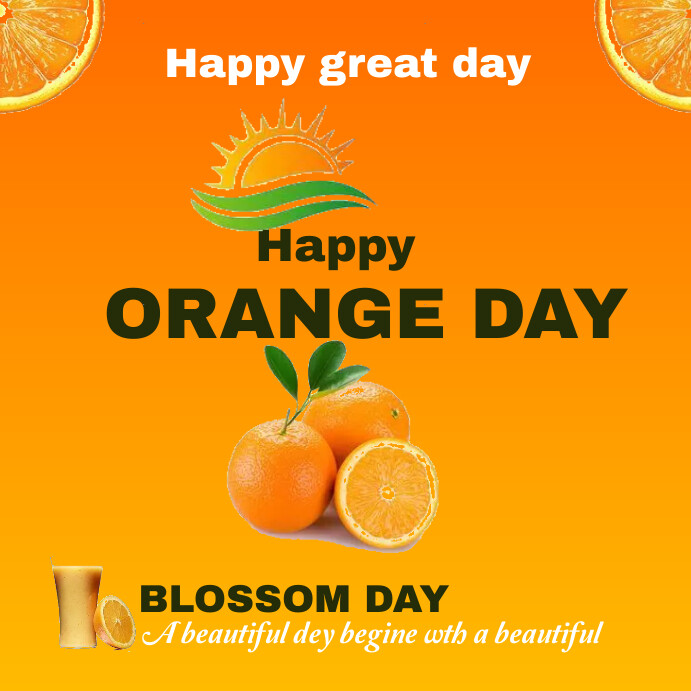 Orange day Template | PosterMyWall