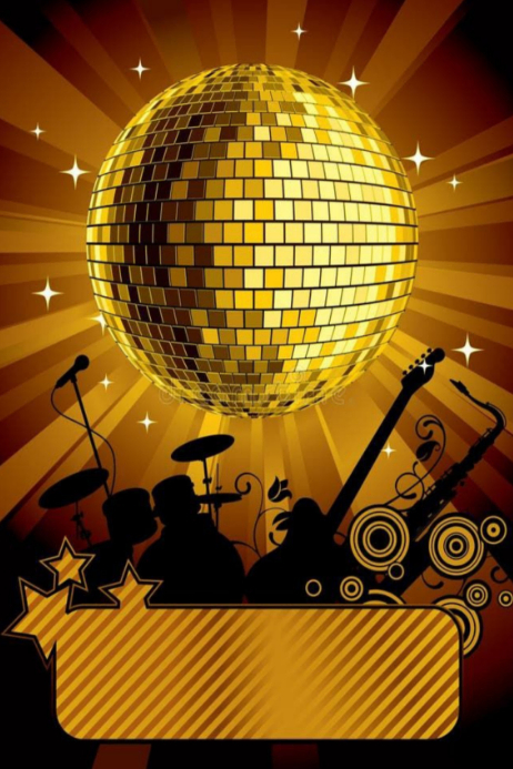 Orange Disco Music Event Poster Template | PosterMyWall