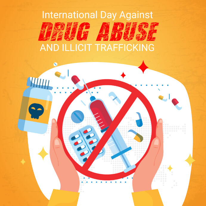 Orange Drug Abuse Awareness Instagram Post Template | PosterMyWall