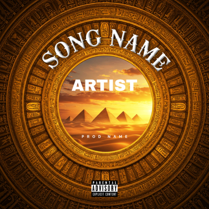Orange Egypte Culture Album Cover Template | PosterMyWall