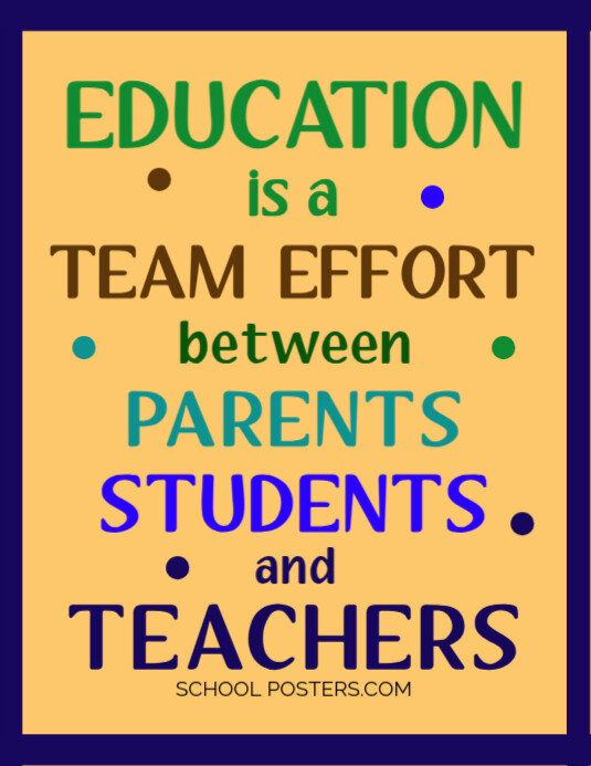 Orange Elementary Parent Engagement Poster Flyer (us Letter) Template ...