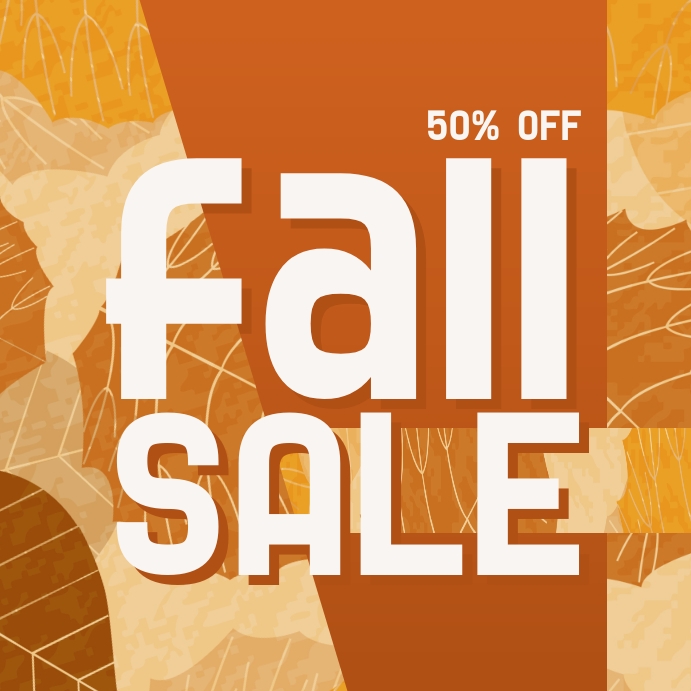 Orange Fall Sale Template | PosterMyWall