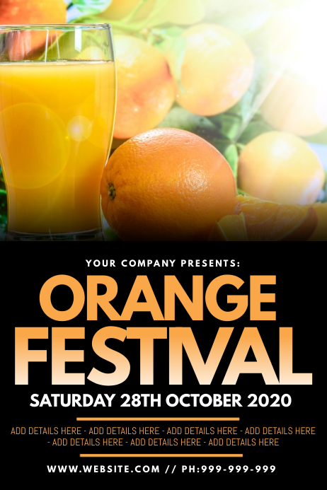 Copy of Orange Festival Poster | PosterMyWall