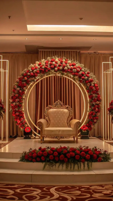 Orange Floral Royal Rose Wedding Stage Instagram Story Template ...