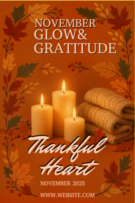 Thanksgiving Gratitude Posters Template | PosterMyWall