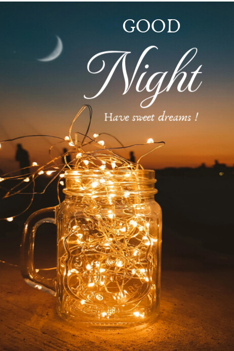 Orange Good Night Poster Template | PosterMyWall