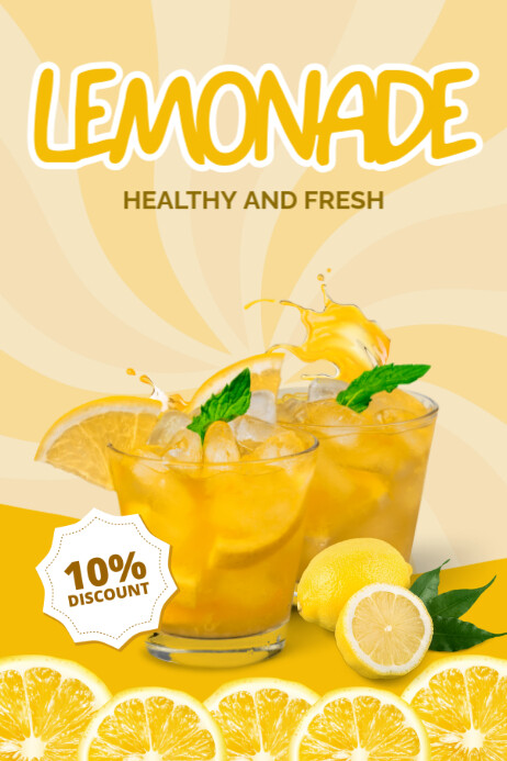 Plantilla de Orange Gradien Lemonade Poster | PosterMyWall