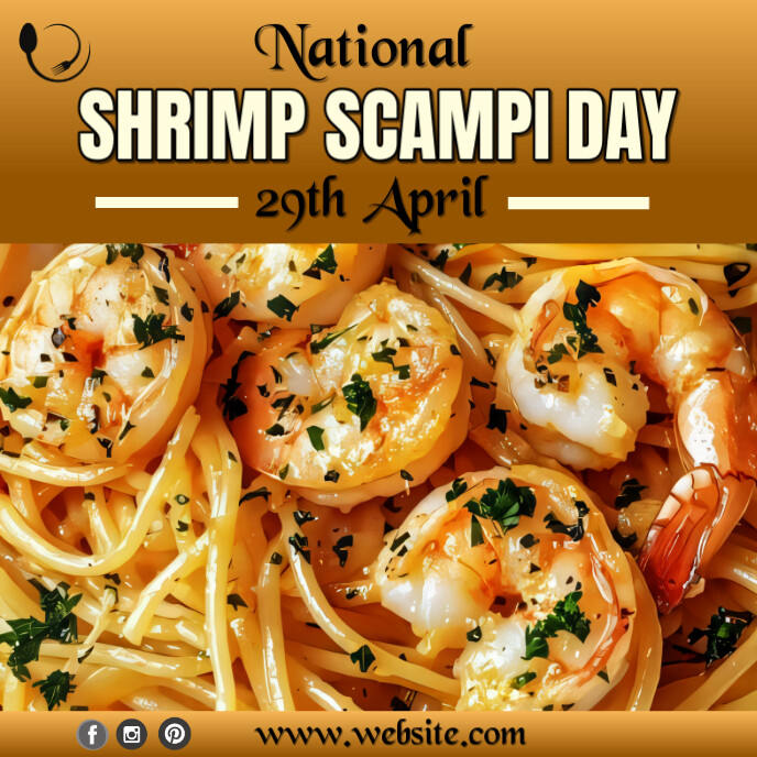 Copy of Orange Gradient National Shrimp Scampi Day Album Cover ...