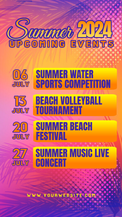 Orange Gradient Upcoming Events Instagram Sto Template | PosterMyWall