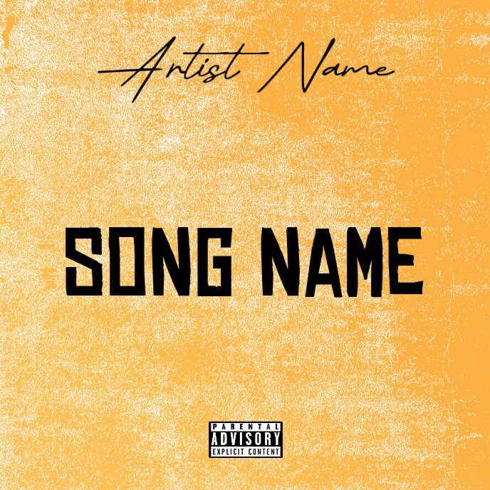 Copy of Orange Grunge Mixtape Cover Album Cover | PosterMyWall