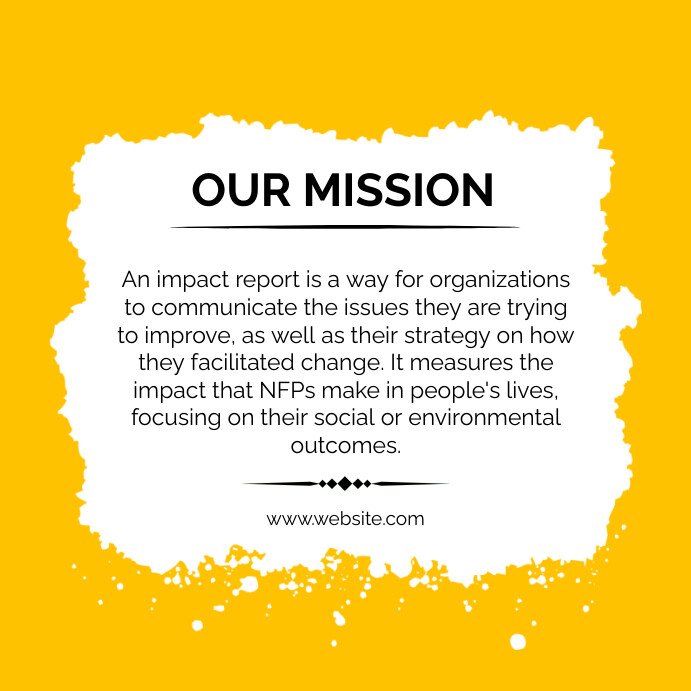 Orange Grunge Our Mission And Vision Values C Template | PosterMyWall