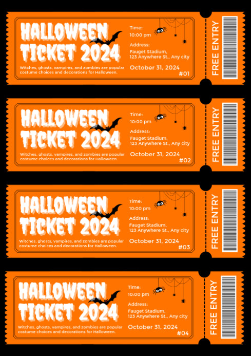 Orange Halloween Coupon A4 Template | PosterMyWall