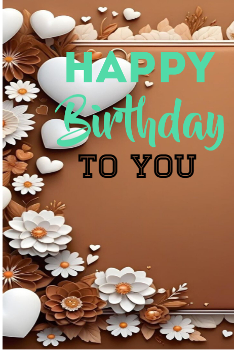 Orange Happy Birthday Poster Poster Template | PosterMyWall