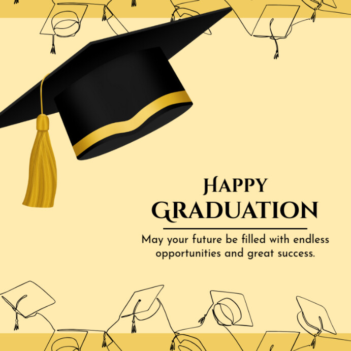 Orange Happy Graduation Instagram Post Templat | PosterMyWall