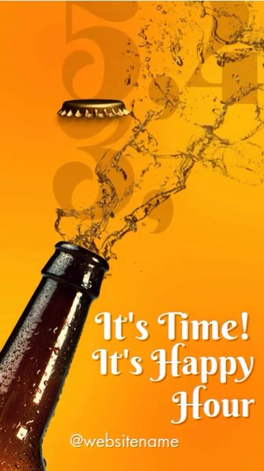 Orange Happy Hours Instagram Story Template | PosterMyWall