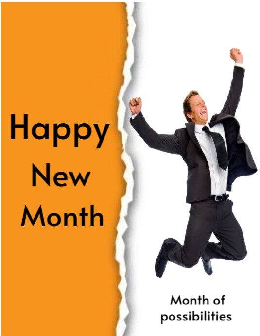 Copy of Orange Happy New Month Of Possibilities Flyer (us Letter ...