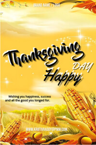 Happy Thanksgiving Poster 2024 Template | PosterMyWall