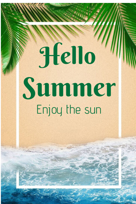 Orange Hello Summer Poster Template | PosterMyWall