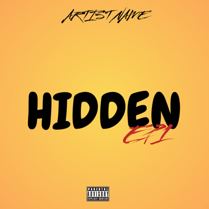 Orange Hidden Mixtape Album Cover Template | PosterMyWall