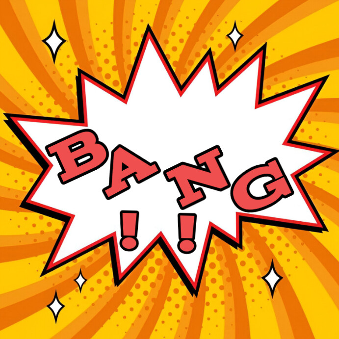 Orange Illustrative Comic Text Instagram Pos Template | PosterMyWall