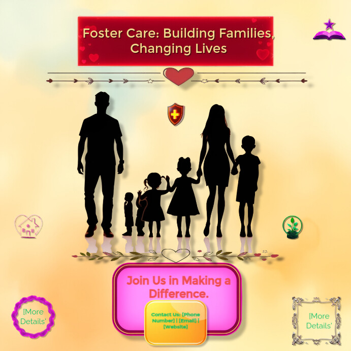 Copy of Orange Illustrative Foster Family Unity Flyer Instagram Post ...