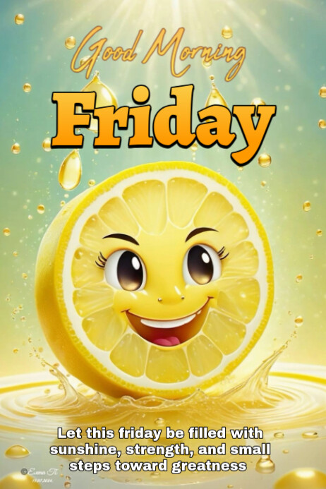 Copy of Orange Illustrative Friday Post Poster | PosterMyWall