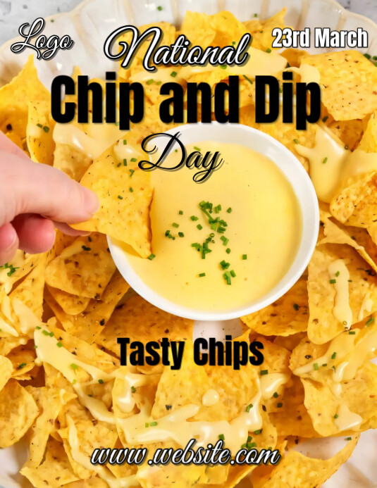 Orange Illustrative National Chip And Dip Day Flyer (us Letter ...