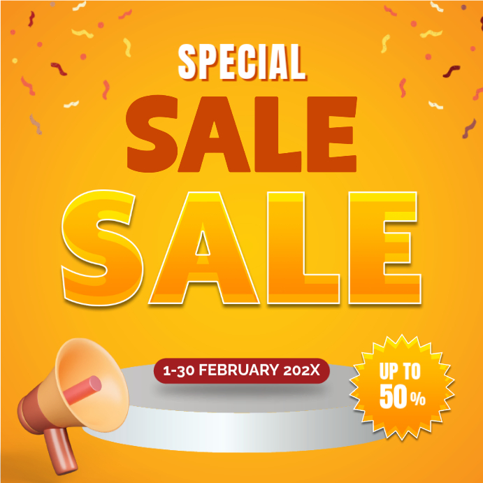 Plantilla de Orange Illustrative Sale Ad Instagram Template Instagram ...