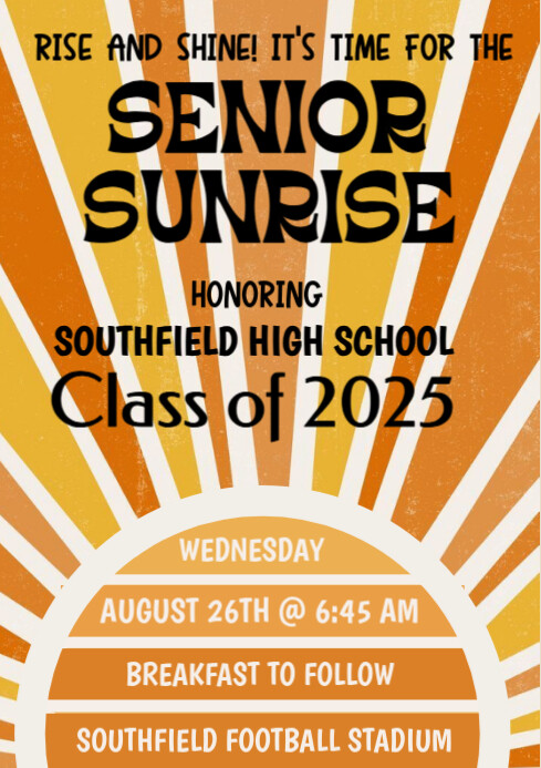 Copy of Orange Illustrative Senior Week Invitation A4 | PosterMyWall