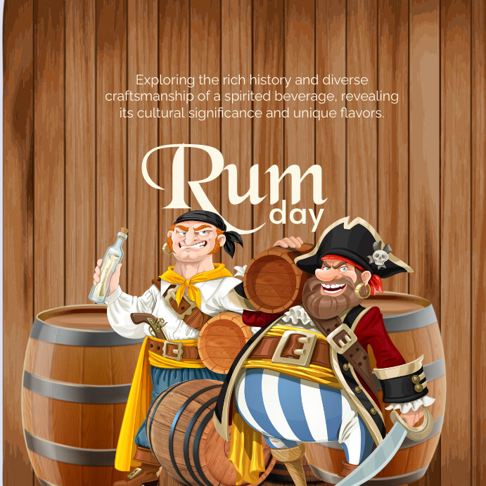 Copy of Orange Illustrative World Rum Day Instagram P | PosterMyWall